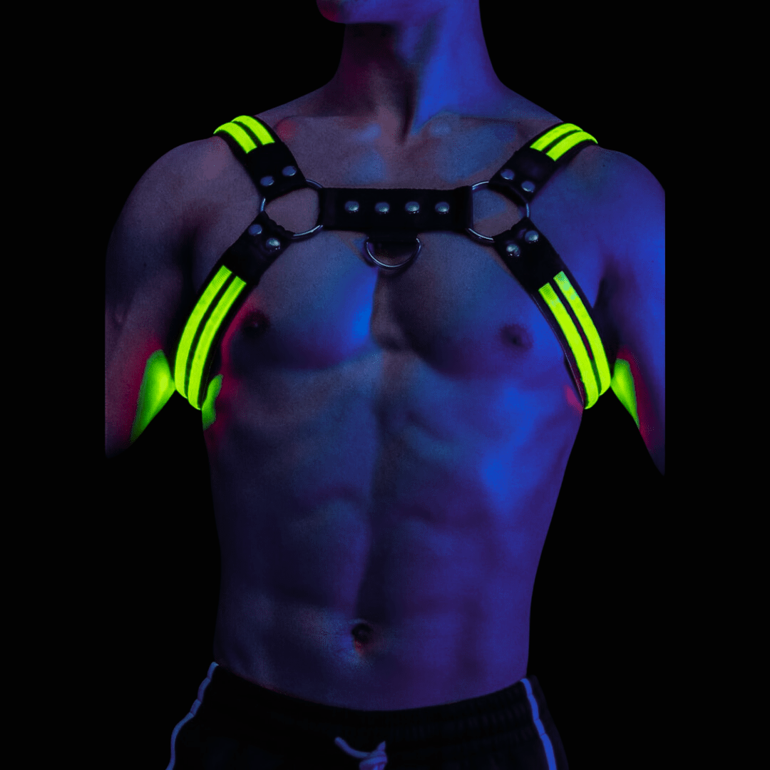 TRON - GREEN LED Men's HARNESS Rechargeable Rave Chest Light – Xpress ...